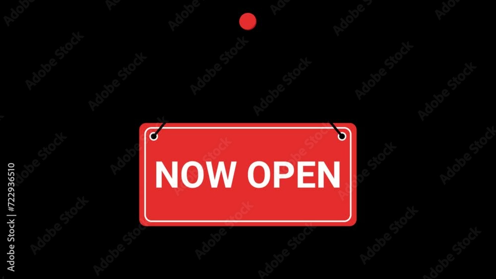 Now open Hanging Placard signboard Animation with transparent ...