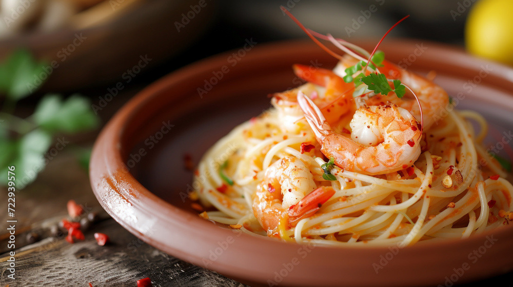 100 grams of spaghetti, intertwined with mozzarella and spices ...