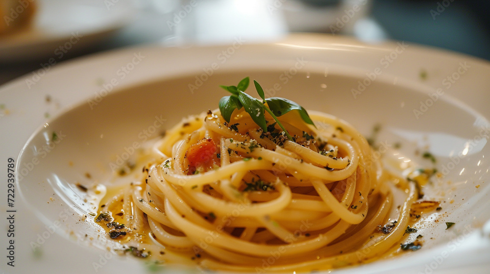 100 grams of spaghetti, intertwined with mozzarella and spices ...