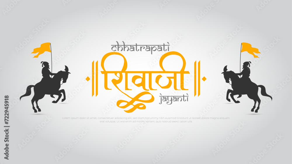 Happy Chhatrapati Shivaji Maharaj Jayanti Banner Design. Shivaji ...