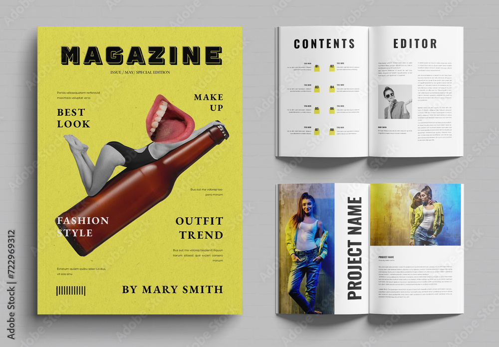 Creative Magazine Template Layout Stock Template | Adobe Stock