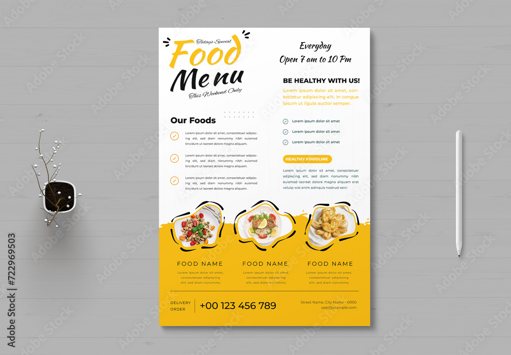 Food Flyer Template Stock Template | Adobe Stock