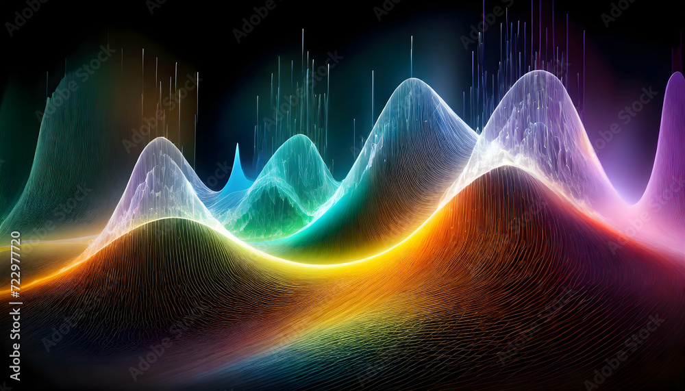 Illustrate the beauty of radio frequency waves as they propagate ...