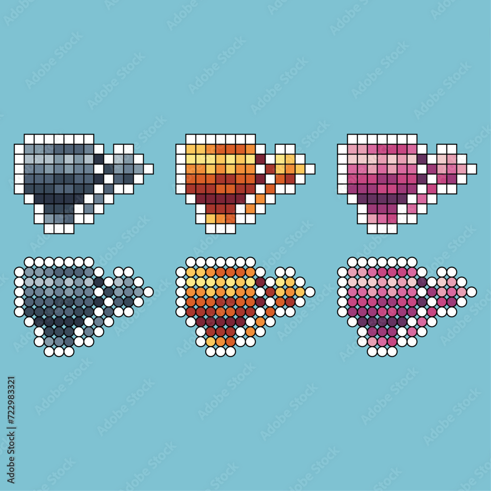 Pixel art stroke sets icon of anvil stone variation color. anvil icon ...