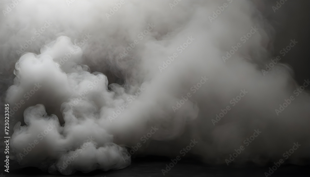 Smoke black ground fog cloud floor mist background steam dust dark ...