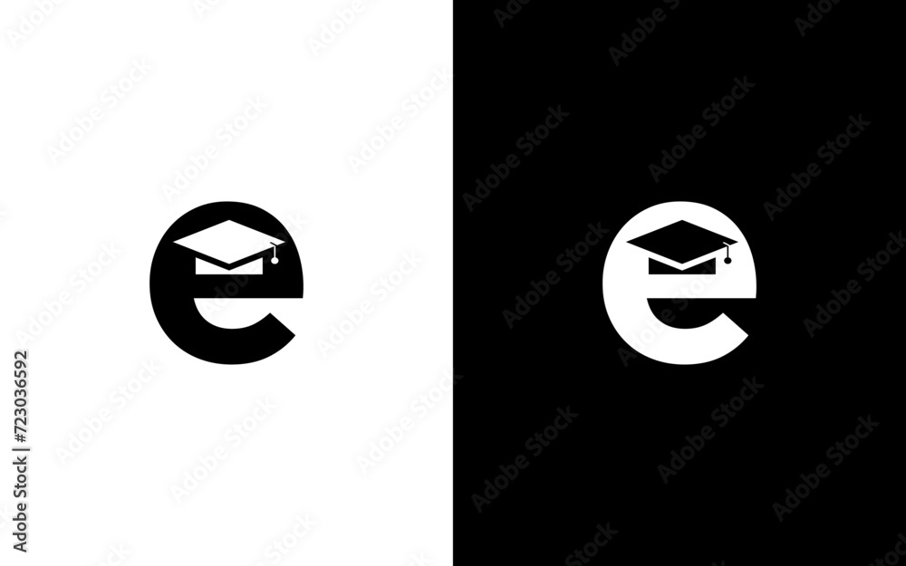 Letter E education Logo Design Template Stock Vector | Adobe Stock