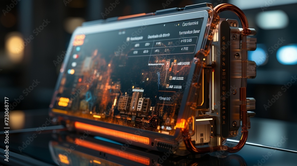 A close-up of a mobile screen with an always-on display, providing ...