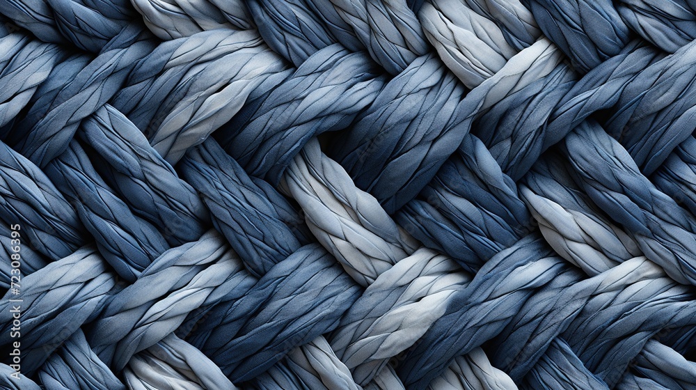 Top view of detailed macro view of bleached denim weave. Seamless ...