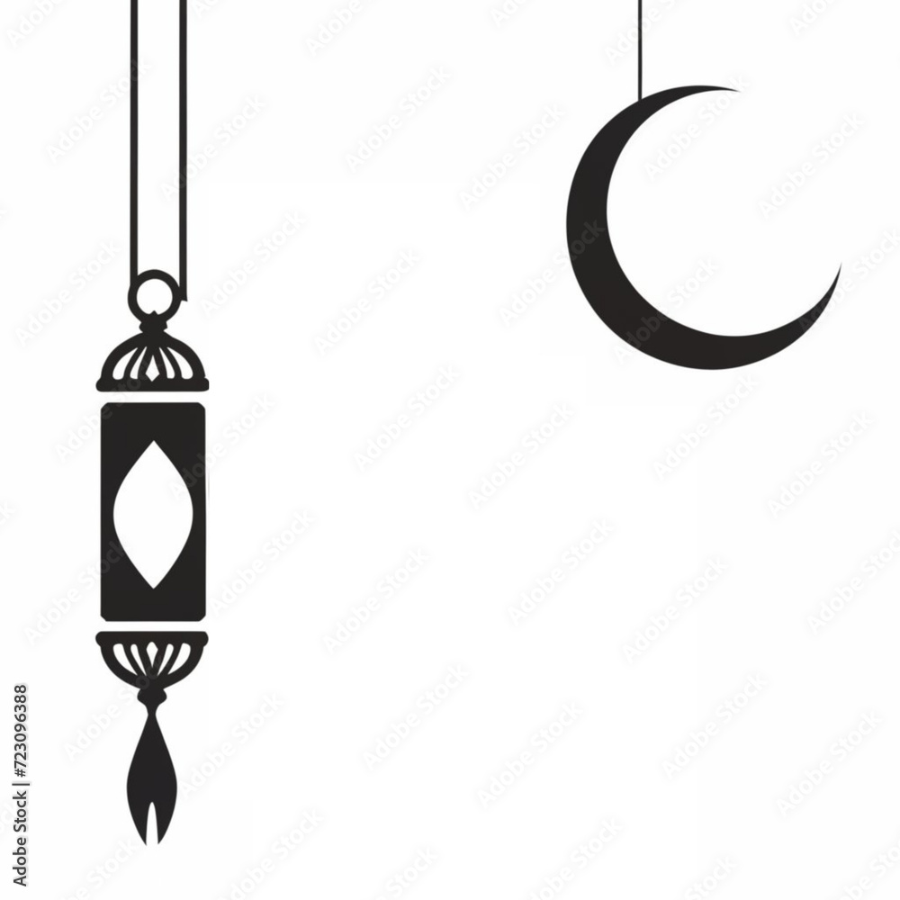 Symbols of Ramadan Mubarak, Hanging Gold Lanterns, arabic lamps ...