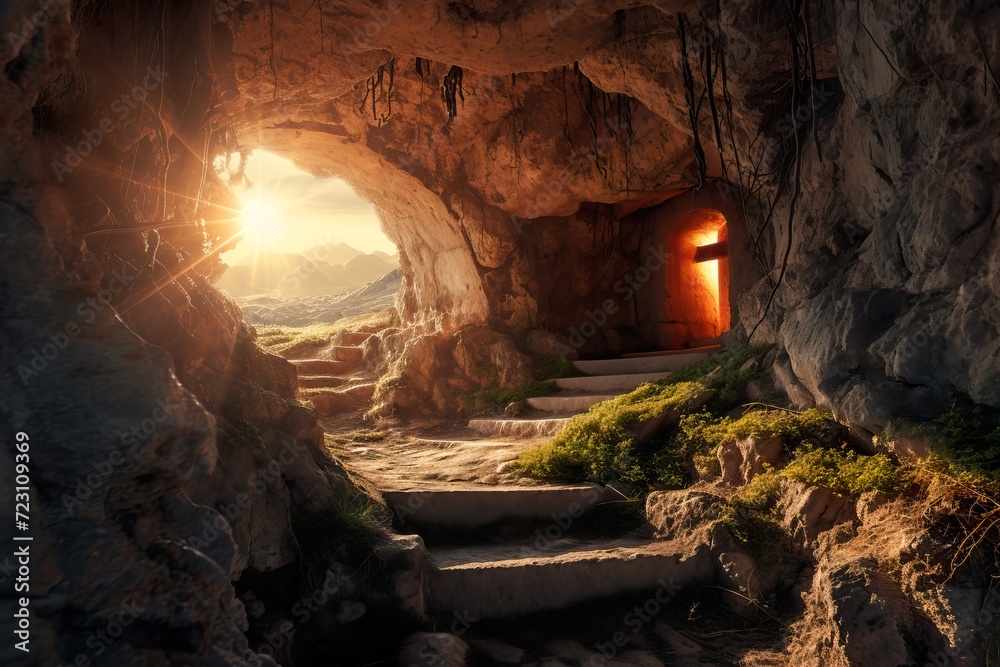 Resurrection Radiance: Christian Easter Background, 'He Has Risen Stock ...