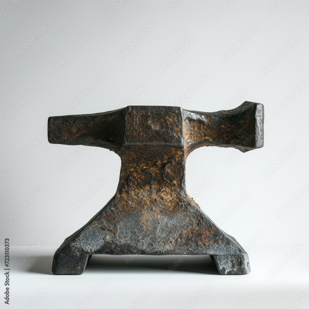 Old London pattern anvil, isolated on white background with clipping ...