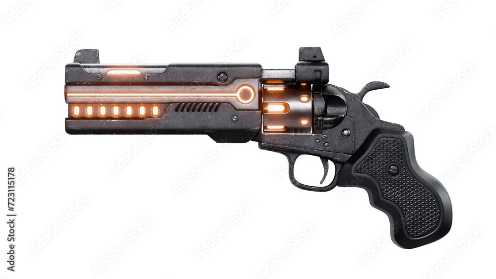 Science fiction futuristic military assault laser gun. Concept design ...