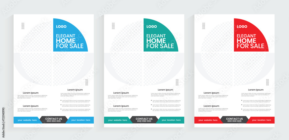 Real estate flyer design, Modern home sale leaflet template, Home ...