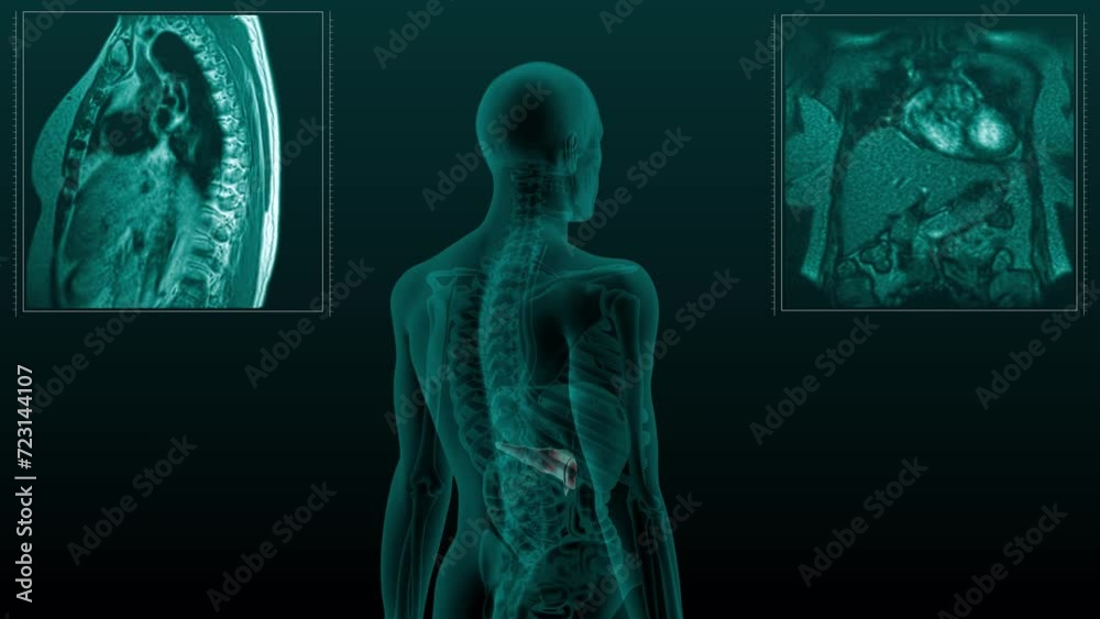 Magnetic resonance tomography scan of the human digestive system ...