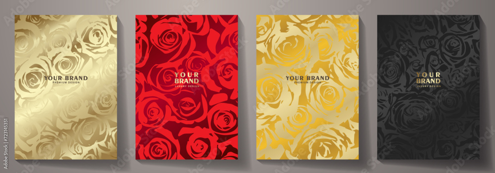 Elegant cover design set. Premium fashionable vector background with ...
