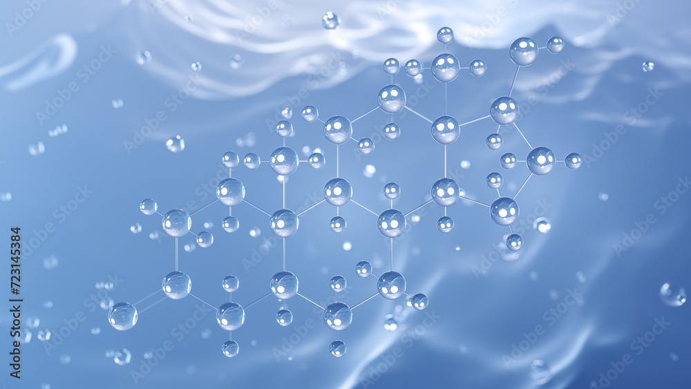 dihydrotestosterone molecular structure, 3d model molecule ...