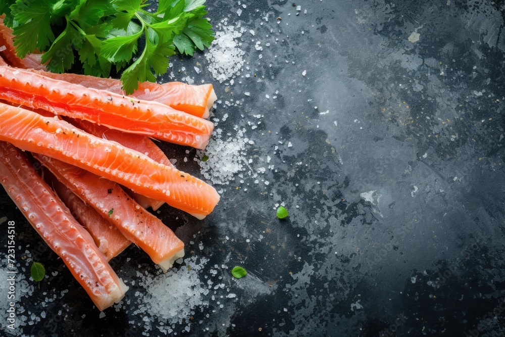 Ready to cook crab sticks fish mince and seafood for a healthy ...