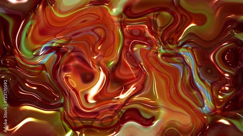 Gradient color glossy liquid waves with smooth gradient abstract motion ...