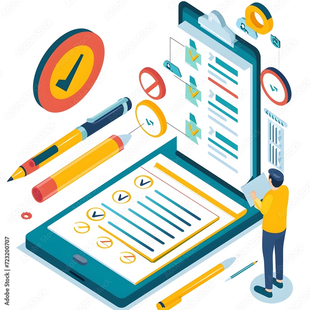 A detailed quality certificate and checklist document with infographics ...