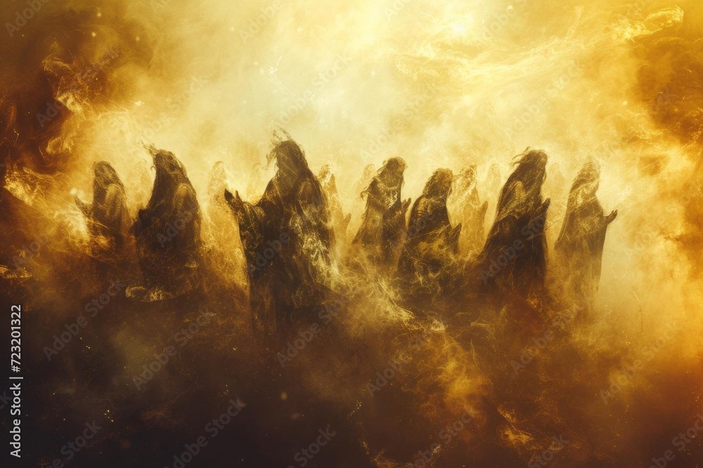 Ethereal representation of the choir of seraphim Stock Photo | Adobe Stock