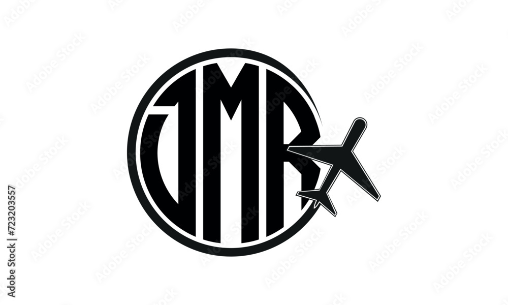 Vetor de DMR three initial letter circle tour & travel agency logo ...