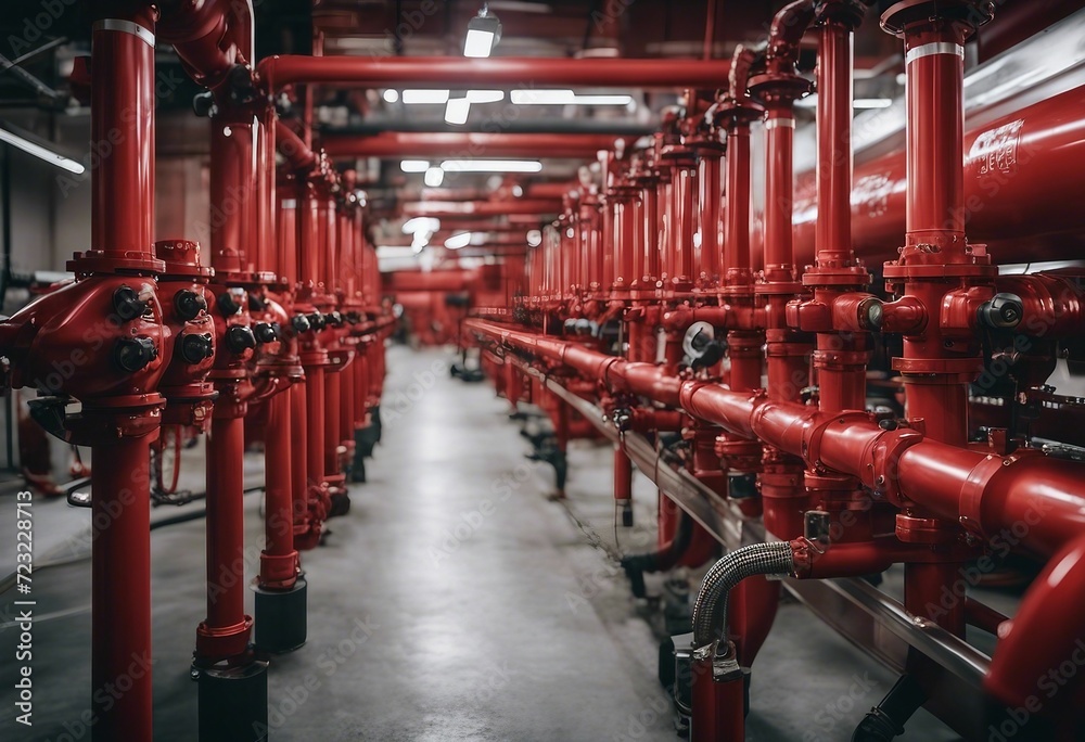 Main supply water piping in the fire extinguishing system Fire ...