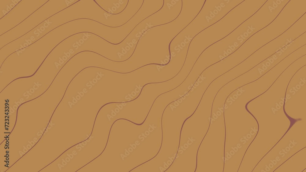 Wavy brown Lines Motion Graphic on light brown abstract background ...