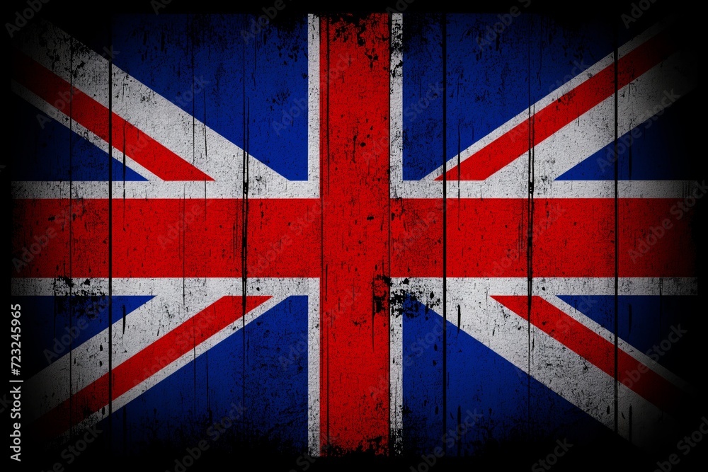 This image showcases the iconic Union Jack, the national flag of the ...