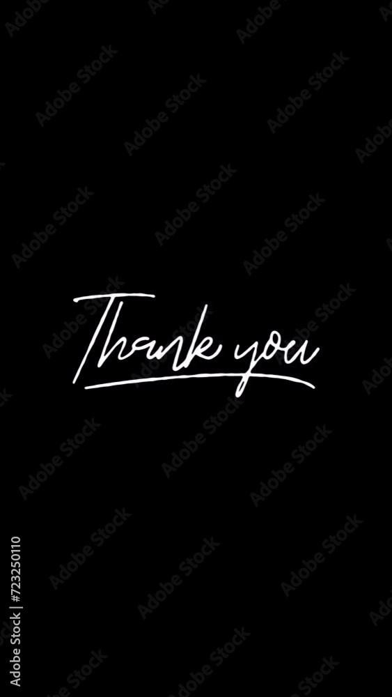 Vidéo Stock Social, vertical, Thankyou text, thank you animated ...