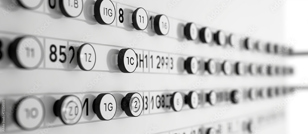 Index stick on eye chart. Snellen chart. eye chart that can be used to ...
