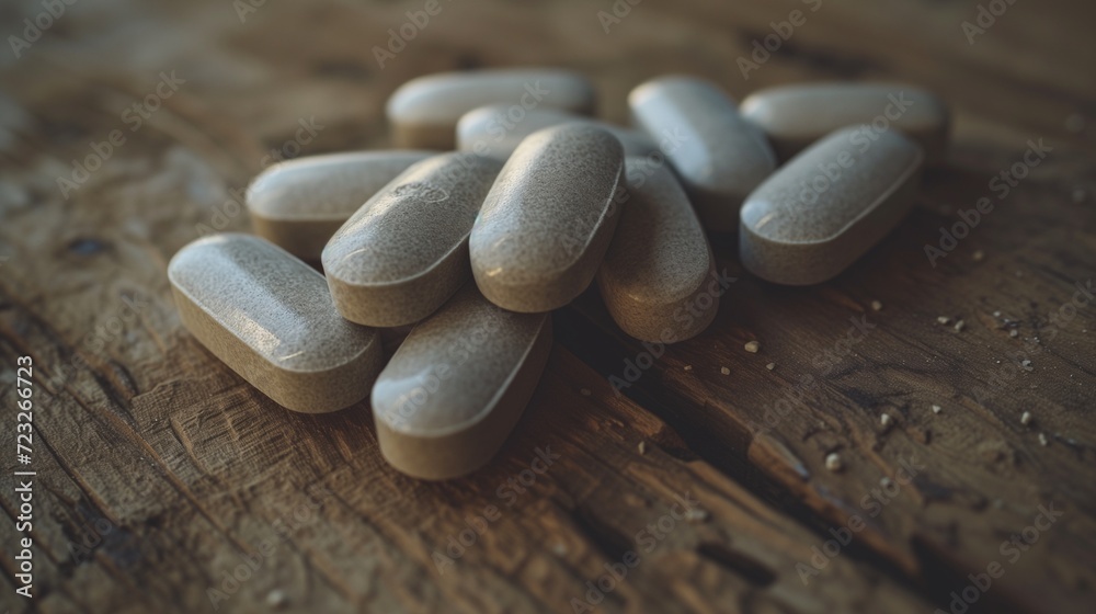 A visual concept showcasing magnesium supplement pills, essential for ...