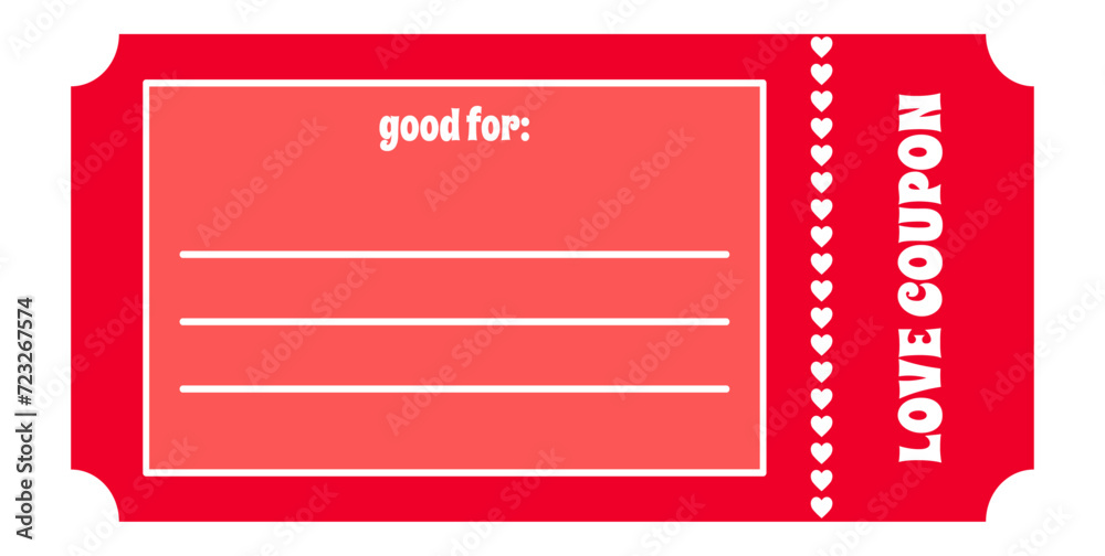empty love coupon template, ticket template, gift ideas for boyfriend ...