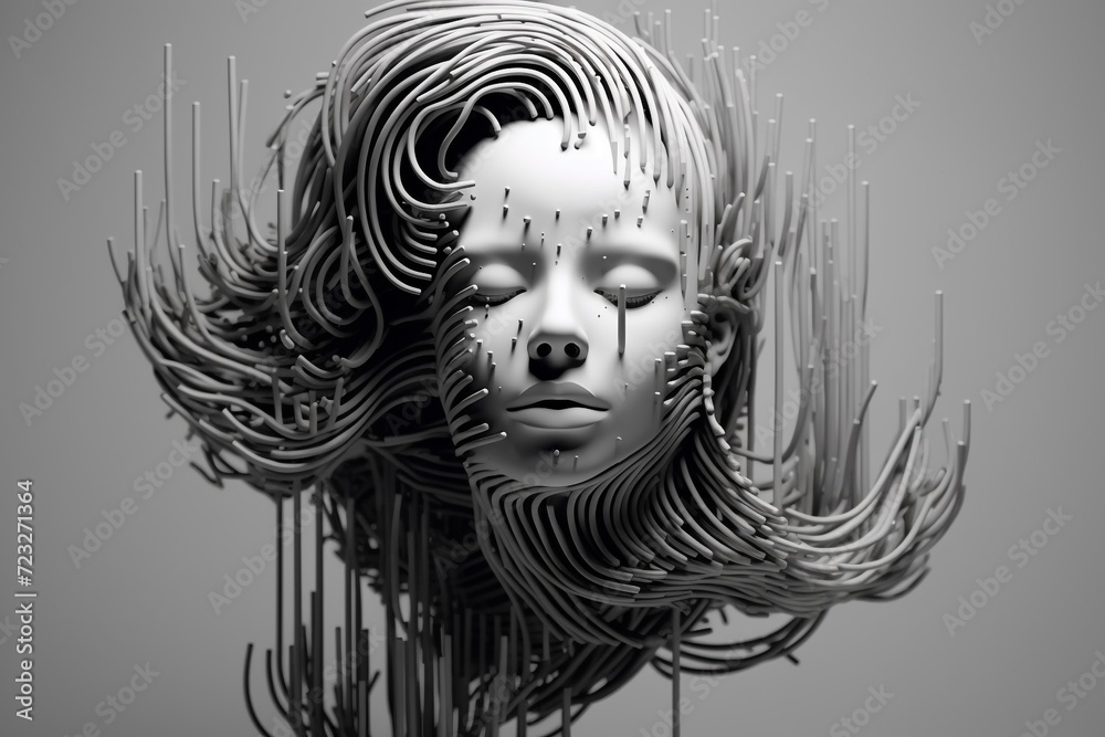 Fine-art portrait concept. Abstract and surreal dreamlike beautiful ...