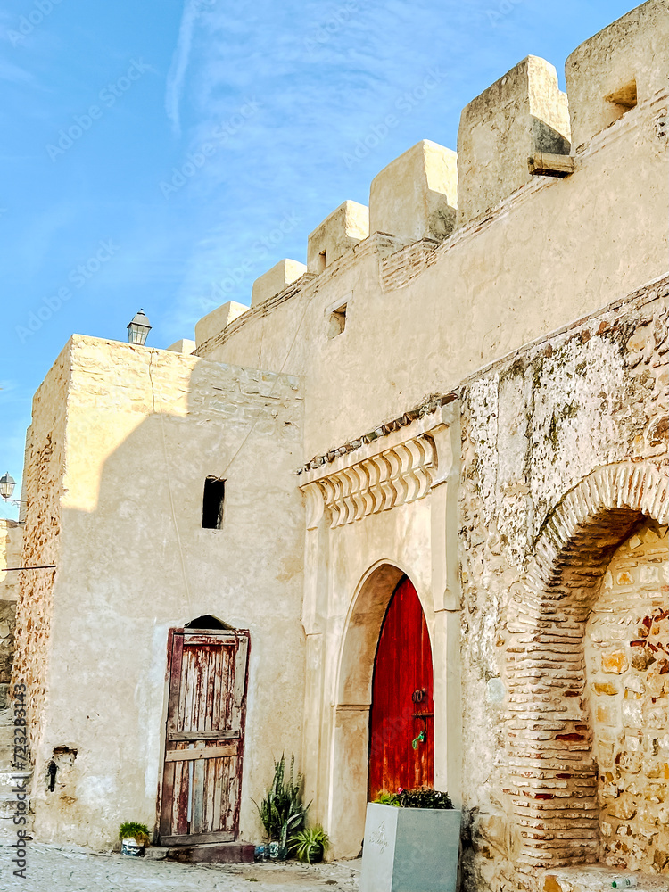 Tangier, Morocco - December 29, 2023: Streetscapes and building facades ...