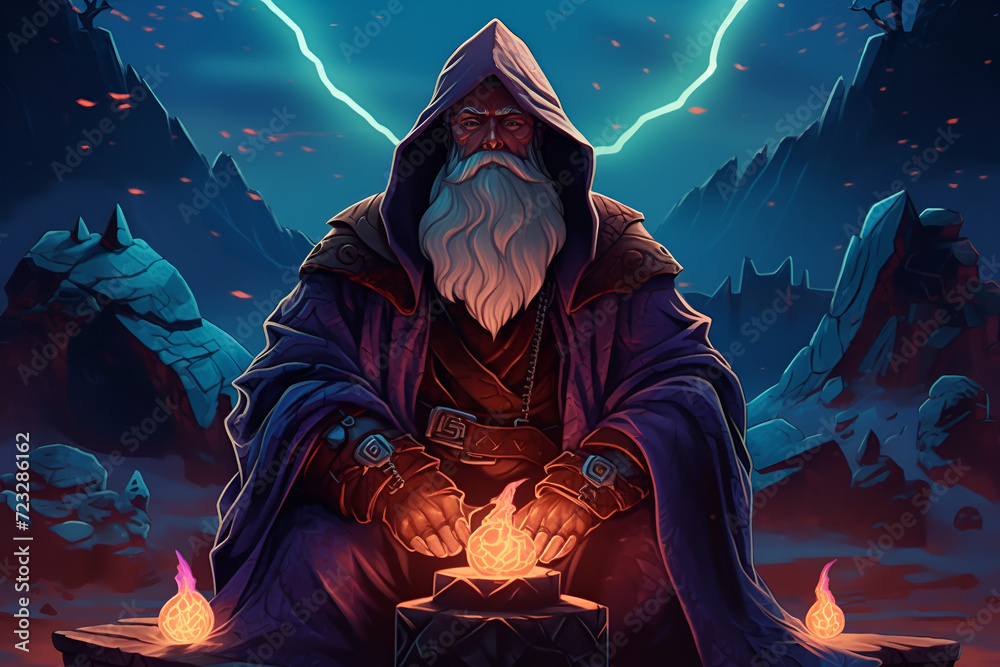 Beautiful Wizard Design, Perfect for your Project or Wallpaper, Ai ...