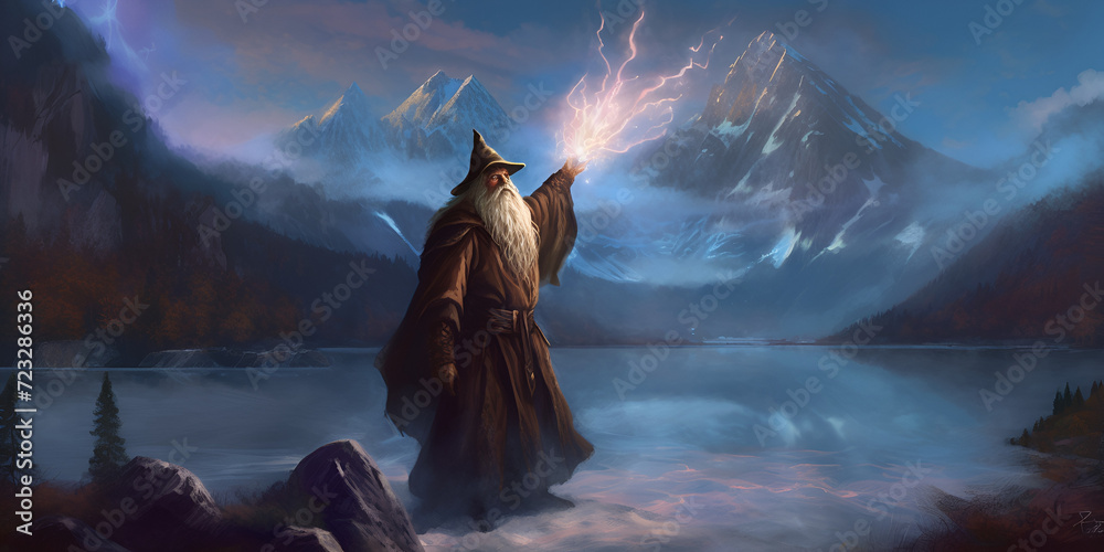 Beautiful Wizard Design, Perfect for your Project or Wallpaper, Ai ...