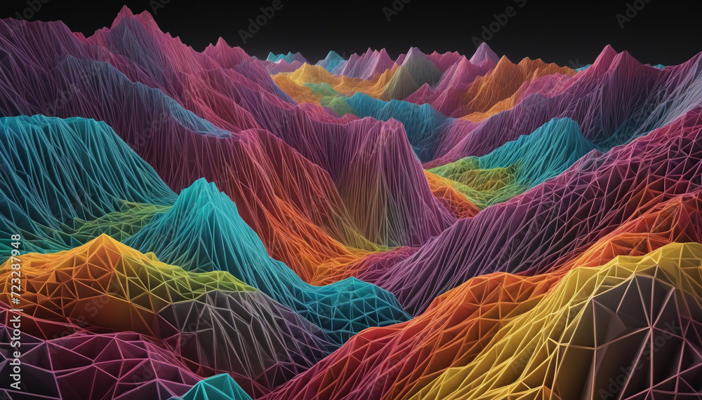 Mounds and canyons of colors. Structures of color in spectrum of ...