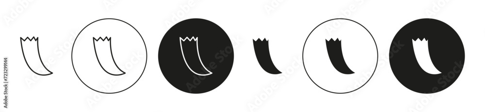 Tusk icon set in thin line outline style. Tusk linear vector sign Stock ...