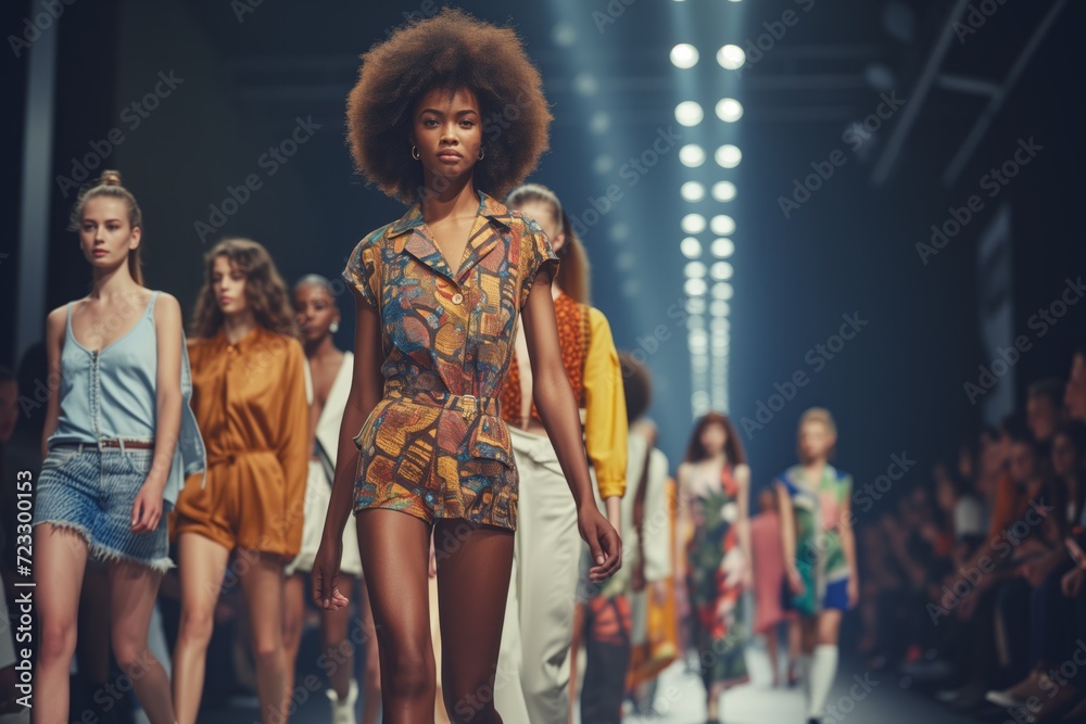 Fashion Models Grace The Runway With Unwavering Confidence And ...