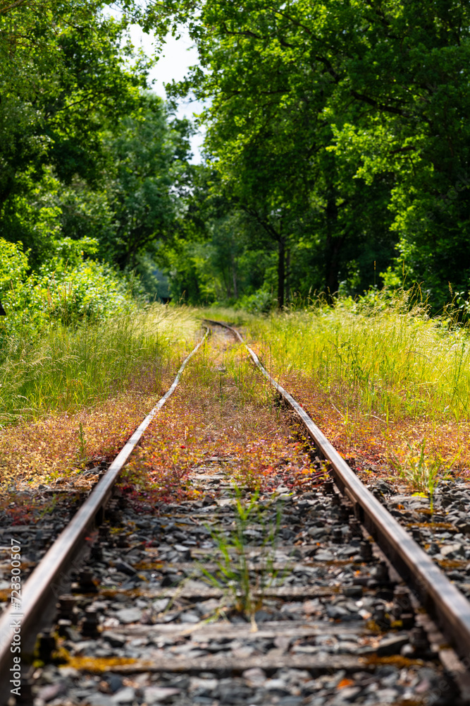 Railway line with narrow gauge track in Plettenberg-Herscheid Germany ...