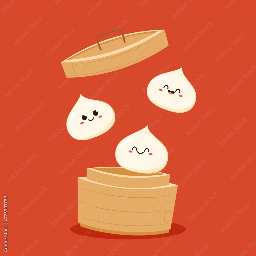 Chinese dumplings character design. Chinese dumplings is Chinese food ...