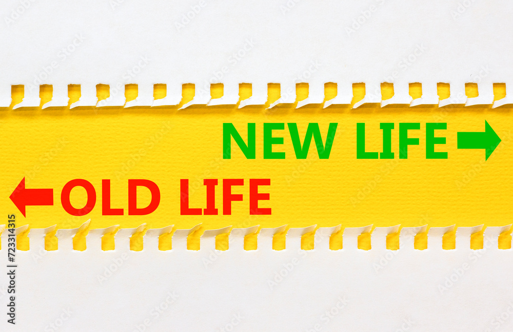 New or old life symbol. Concept word New life Old life on beautiful ...