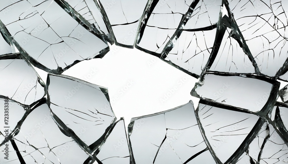 broken glass texture isolated cracks on a white background broken glass ...