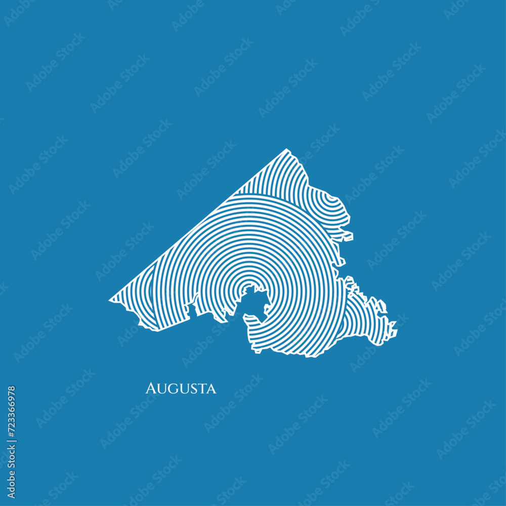 Augusta Map - World Map International vector template. America region ...