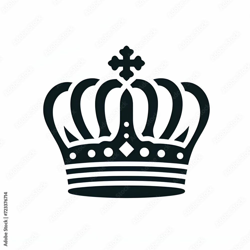 crown icon. royal and queen icon black and white. logo for crown. sign ...