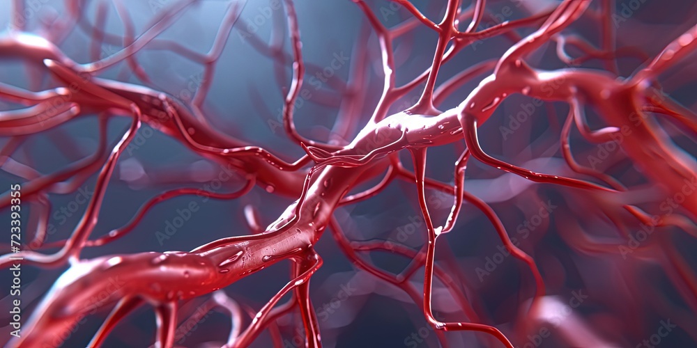 3D animation of the vascular system, blood, anatomy, wallpaper ...