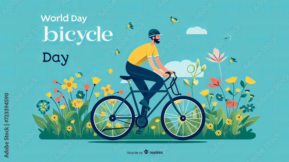 World Bicycle Day world bicycle day celebration. banner, poster ...