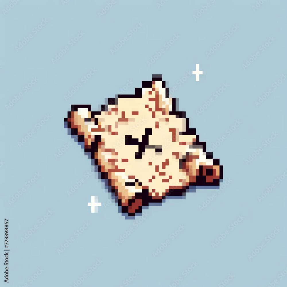 Pixel art illustration of a medieval pirate's map, vector design on ...