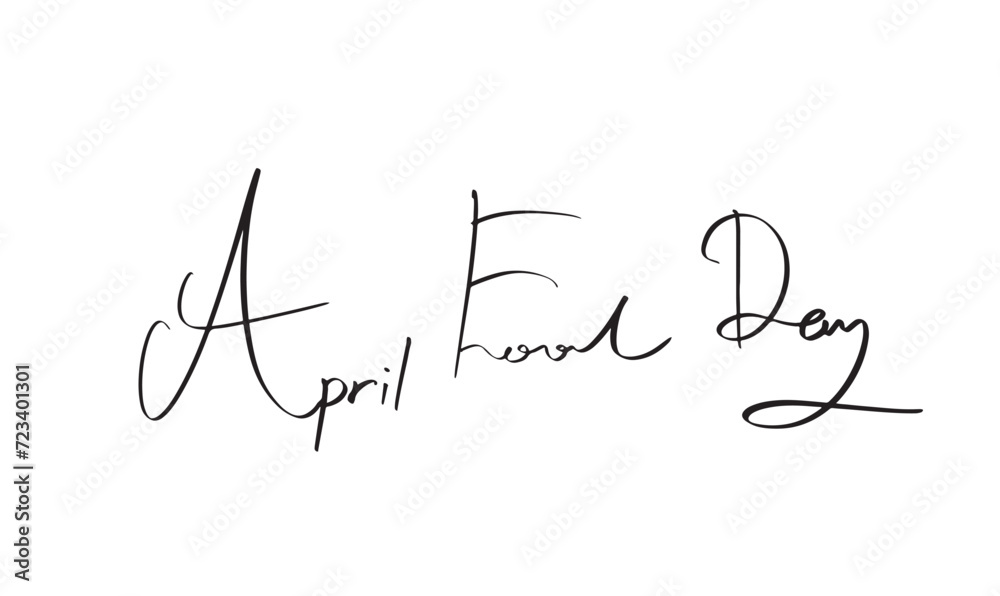 april fool day calligraphy hand written black dark colour 1 st april ...