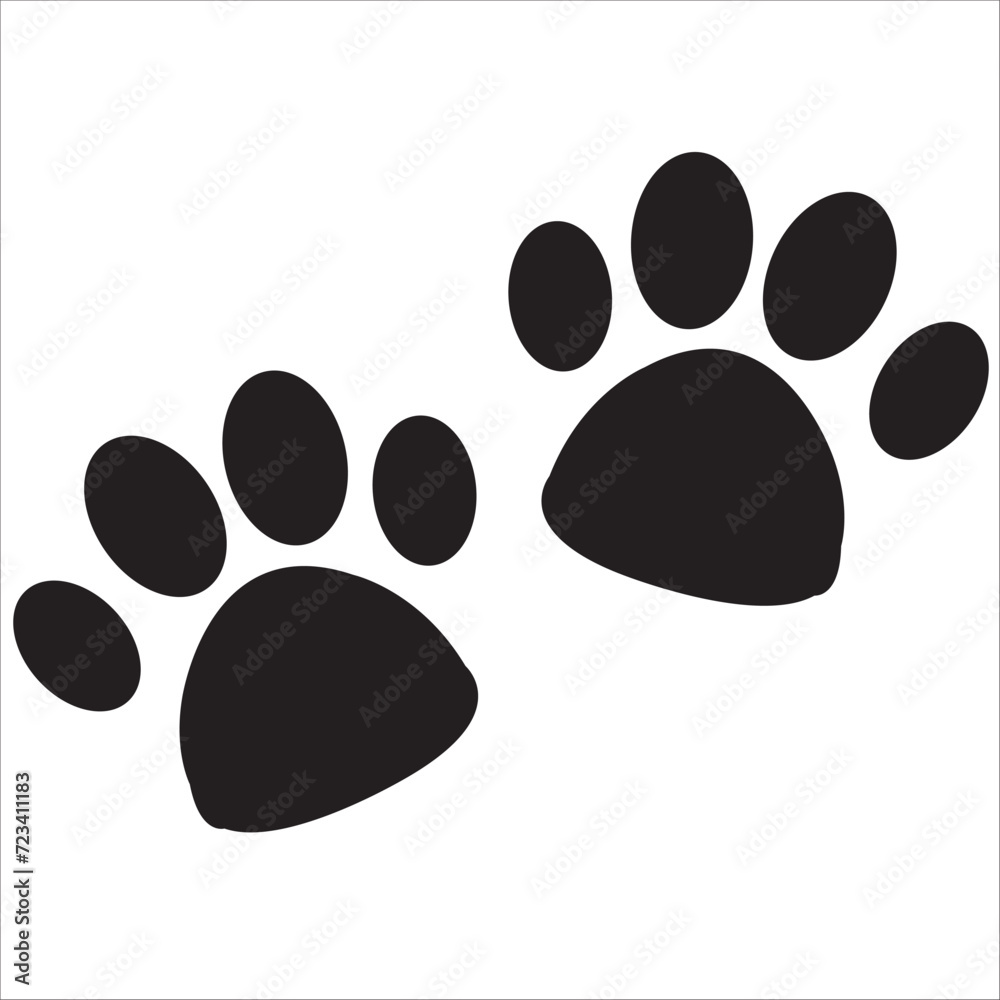 Paw icon vector for web and mobile app. paw print sign and symbol. dog ...